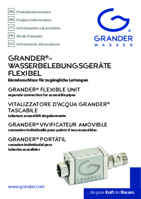 GRANDER®-Produktinformationen
